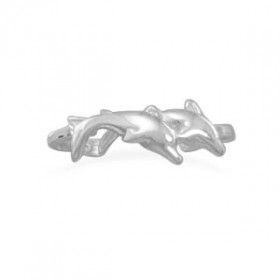 Silver Dolphin Toe Ring
