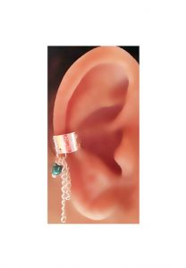 Cute ear cuff earrings made in USA with color and creativity.
