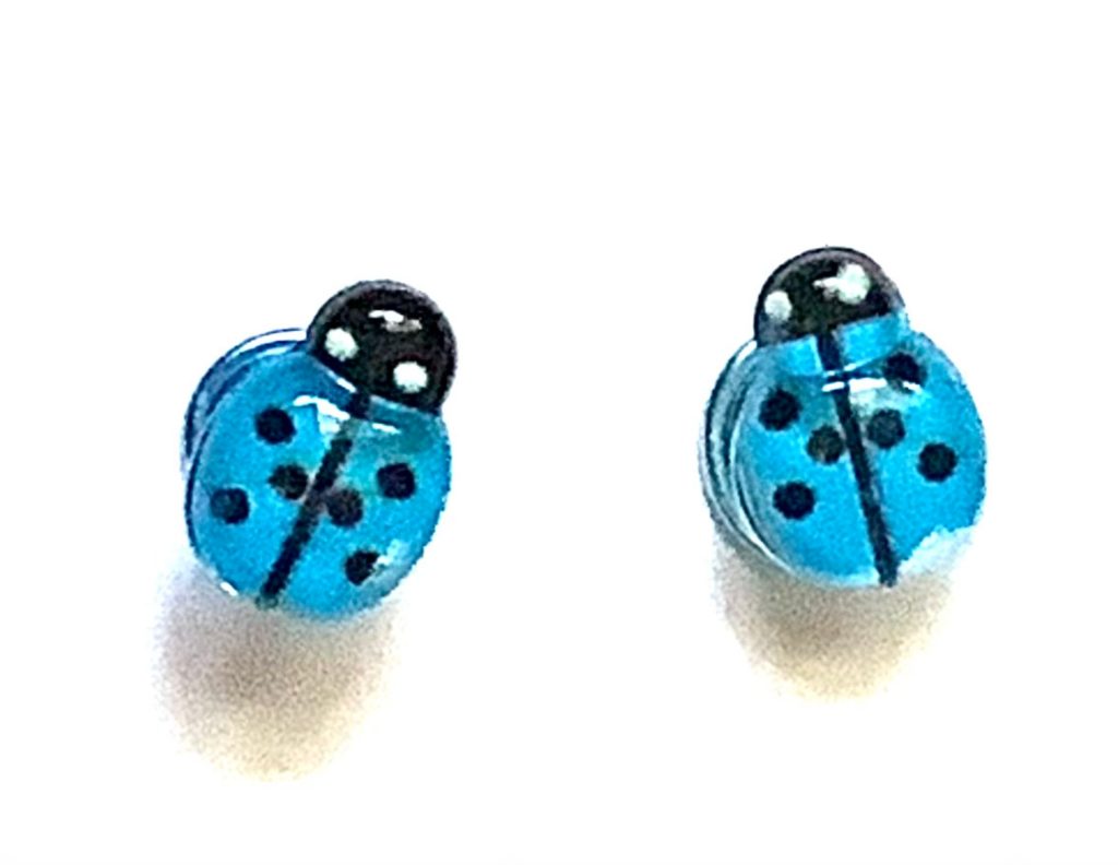 Colorful Ladybug Ear Clips Handmade in USA by Earlums - Earlums